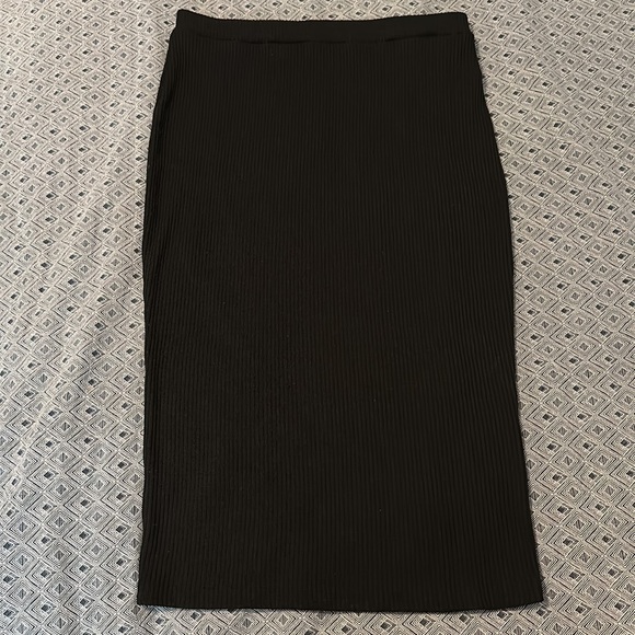 SHEIN | Skirts | Stretchy Ribbed Knit Bodycon Midi Skirt | Poshmark